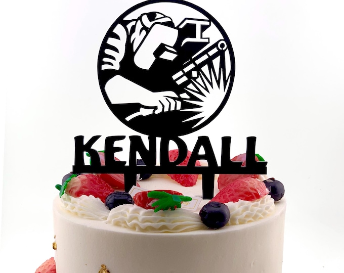 Welder Cake Topper, Welder Birthday Cake Topper, Welding Soldering Cake ...