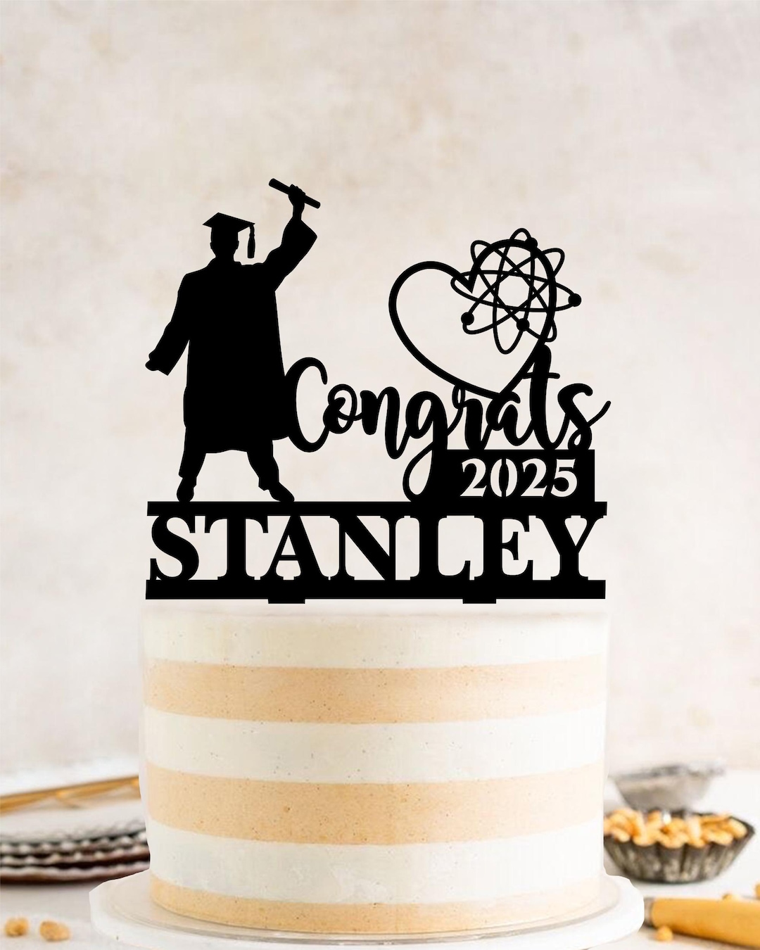 Science Graduation Cake Topper: Custom Phd, Doctorate, High School Grad ...