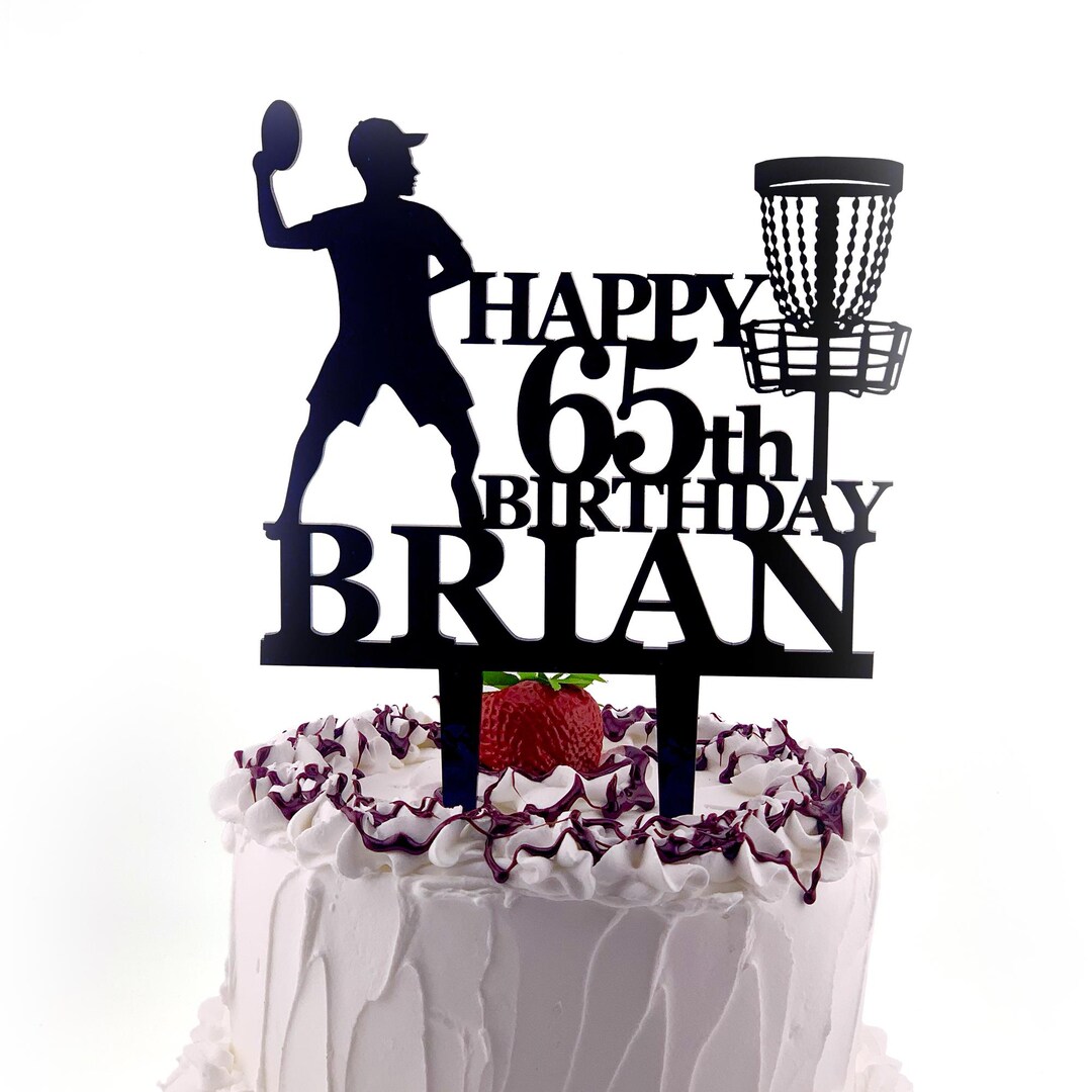 Disc Golf Cake Topper, Frisbee Birthday Cake Topper, Disc Golf Custom ...