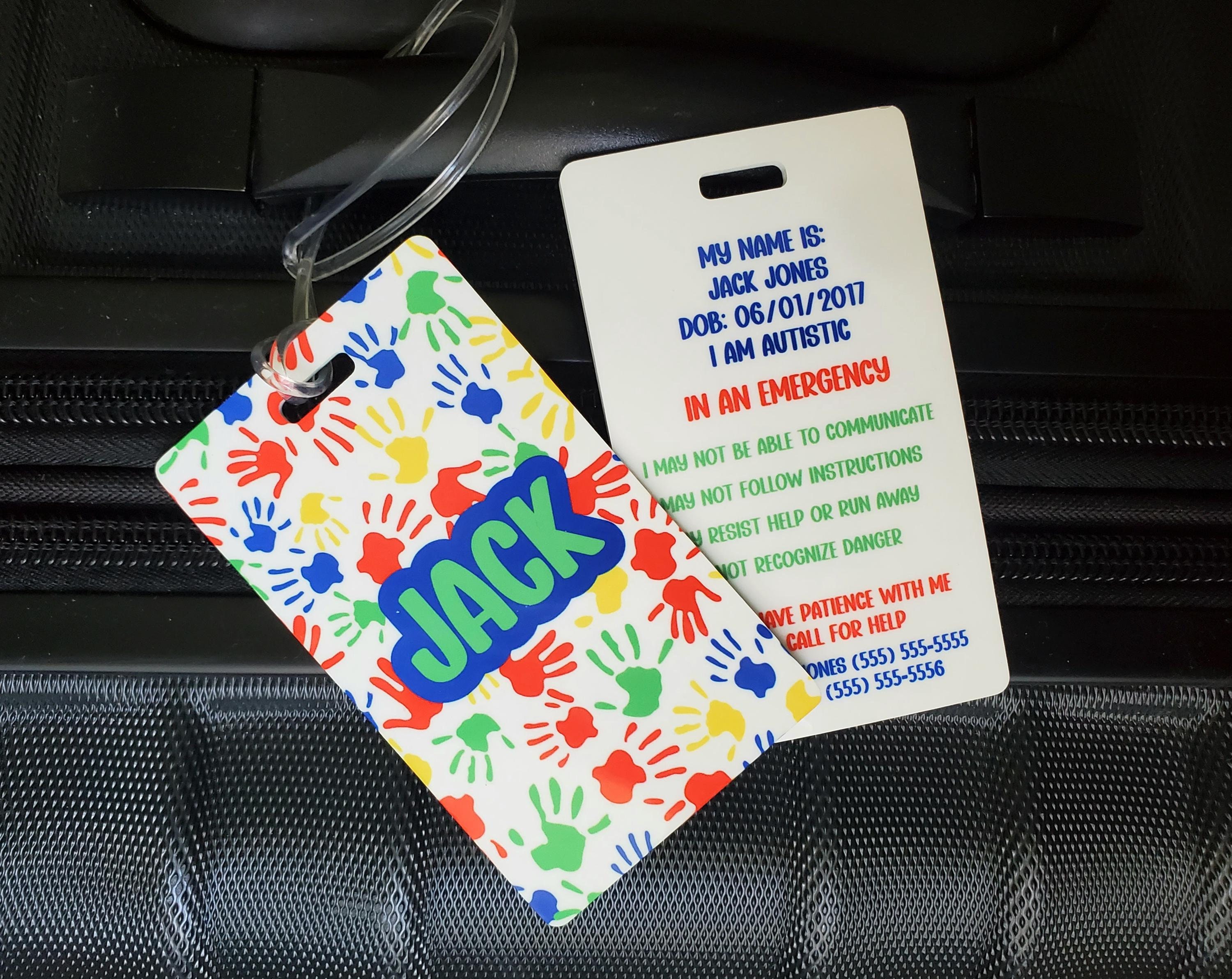 Custom Autism Emergency ID Tag: School Backpack Safety, Dynamic or ...