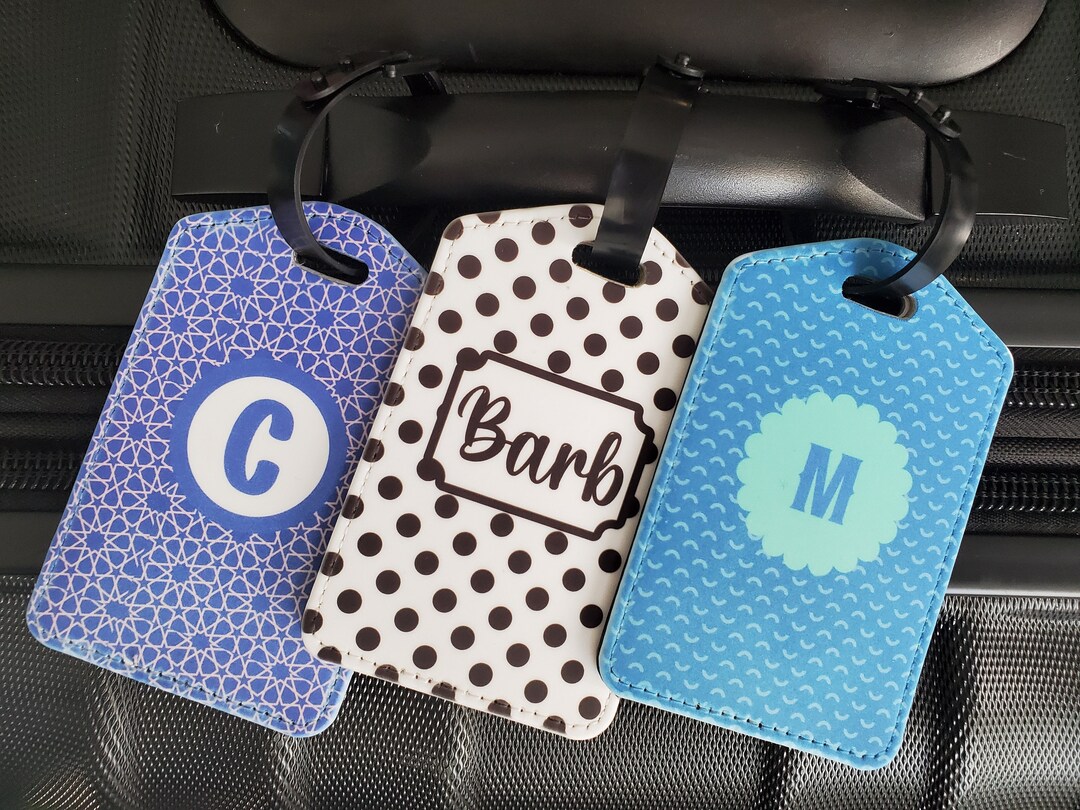 MONOGRAM LUGGAGE TAG, Monogrammed Bag Tag, Luggage Accessory, Custom ...