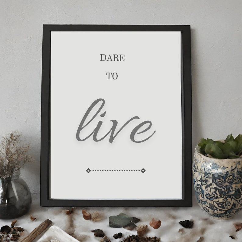 Motivational Poster Printable Wall Art Inspirational Phrases Gift for ...