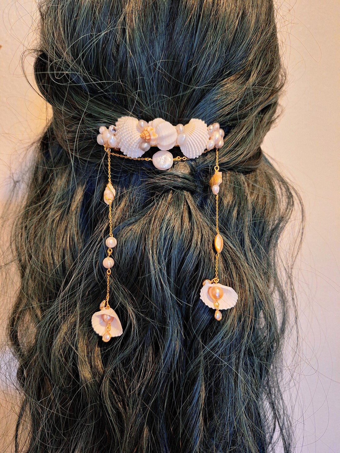 Mermaid Hair Barrette, Sea Shell Barrette, Siren Barrette, Mermaid Hair ...