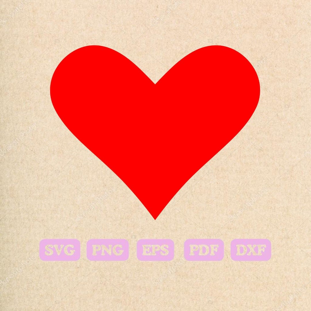 Red Heart Clipart, Hand Drawn Design (digital Download) - Etsy