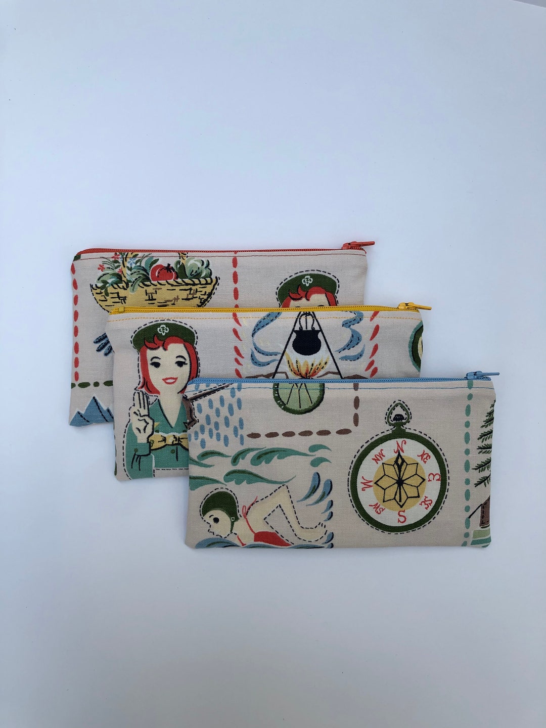 Vintage Girl Scout Fabric Pouch - Etsy