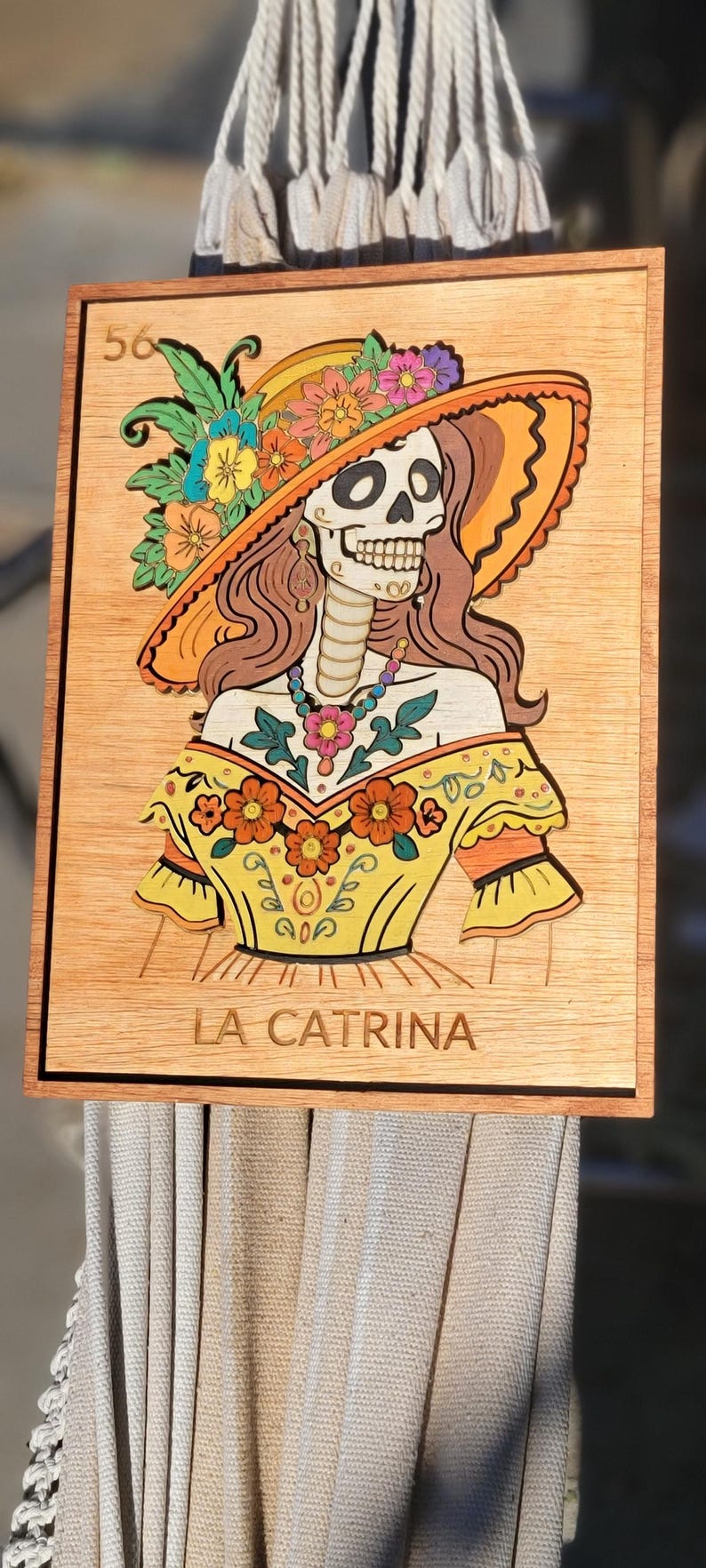 La Catrina Wood Cuadro: Día De Muertos Decor - Lotería Inspired - Etsy