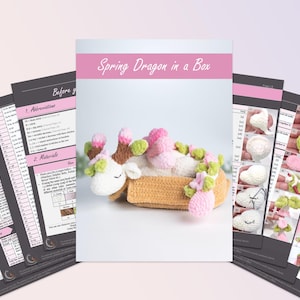 Spring Dragon in a Box Amigurumi Crochet Pattern US Terms PDF - Etsy