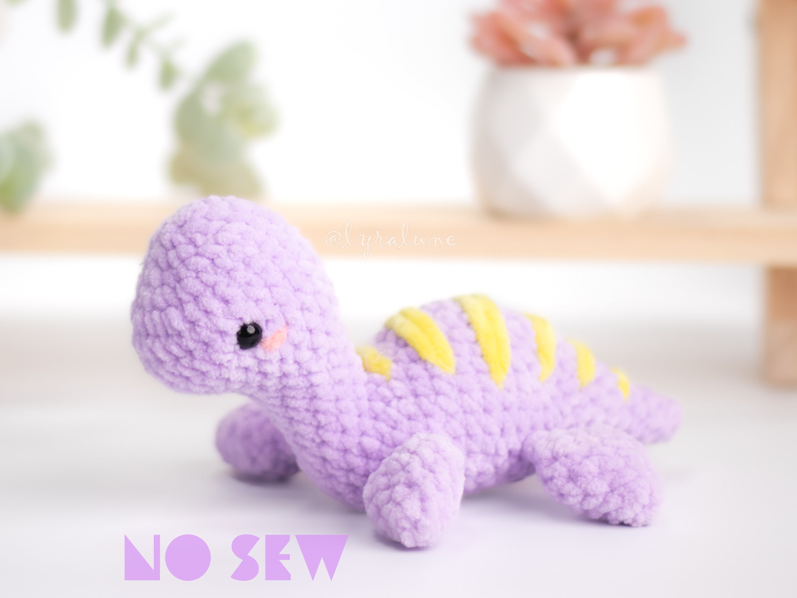Plesiosaurus No Sew Dinosaur Amigurumi Crochet Pattern US Terms PDF - Etsy