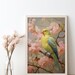 Spring Bird Printable Wall Art, Vintage Oil Painting Style, Farmhouse ...