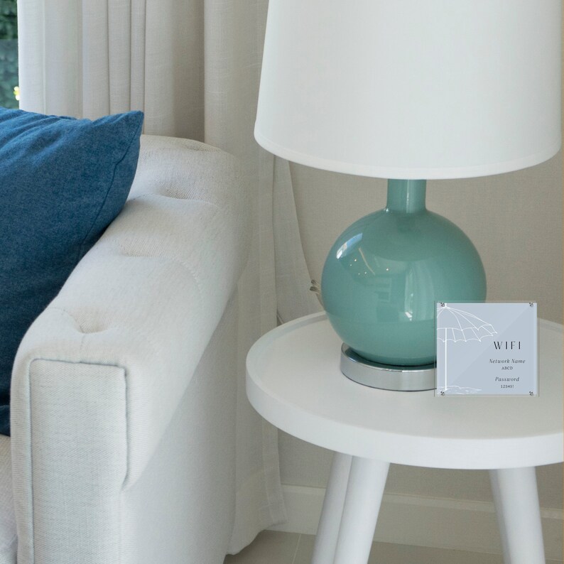 Wifi Password Sign Printable, 4x4 Editable Wifi Sign Template - Etsy