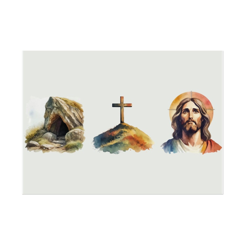 Easter Resurrection christian Wall Art Empty Tomb Ascension of Jesus ...