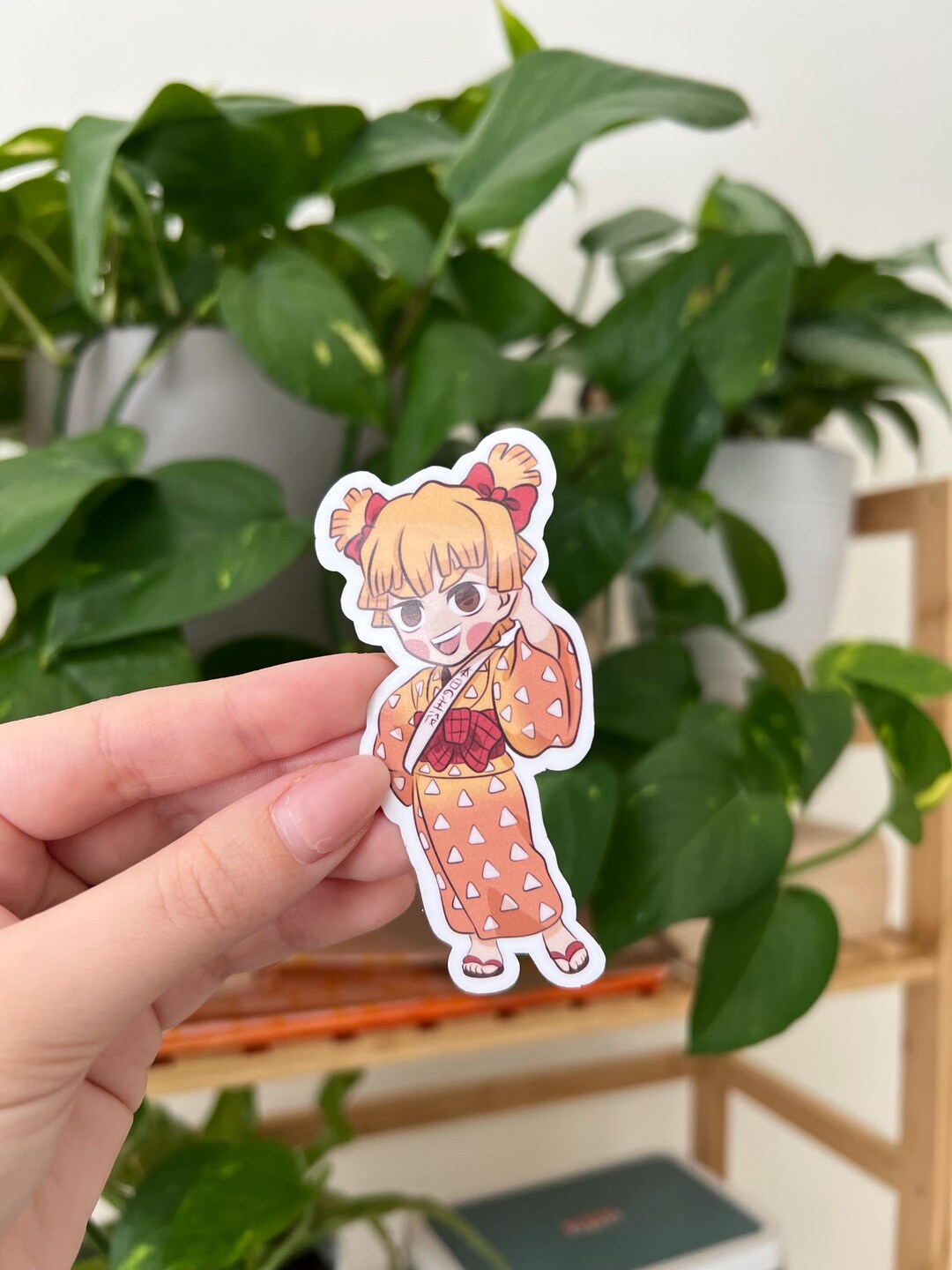 Cute Demon Slayer Kimono Zenitsu Anime Sticker - Etsy