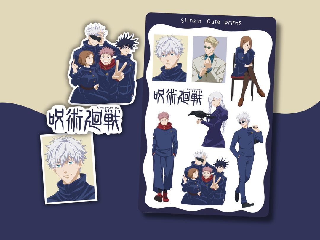 Jujutsu Kaisen JJK Anime Fanart Sticker Sheet - Etsy