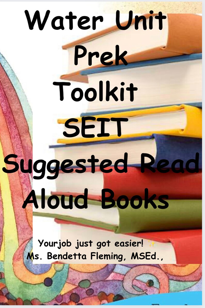 Water Unit Prek Toolkit SEIT Suggested Read Aloud Books - Etsy