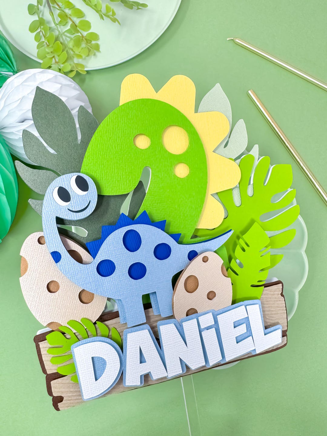 Cute Dino Cake Topper / Dinosaur Cake Topper / Dino Birthday Party - Etsy