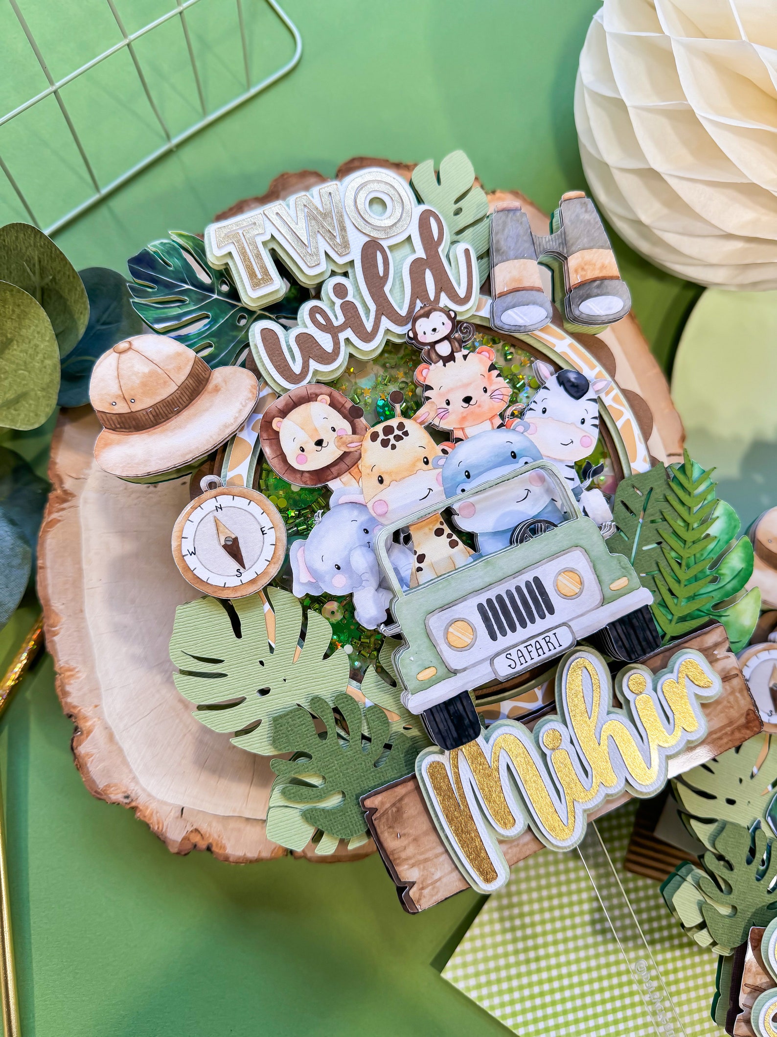 Safari Cake Topper, Safari Birthday Theme Cake Topper - Etsy