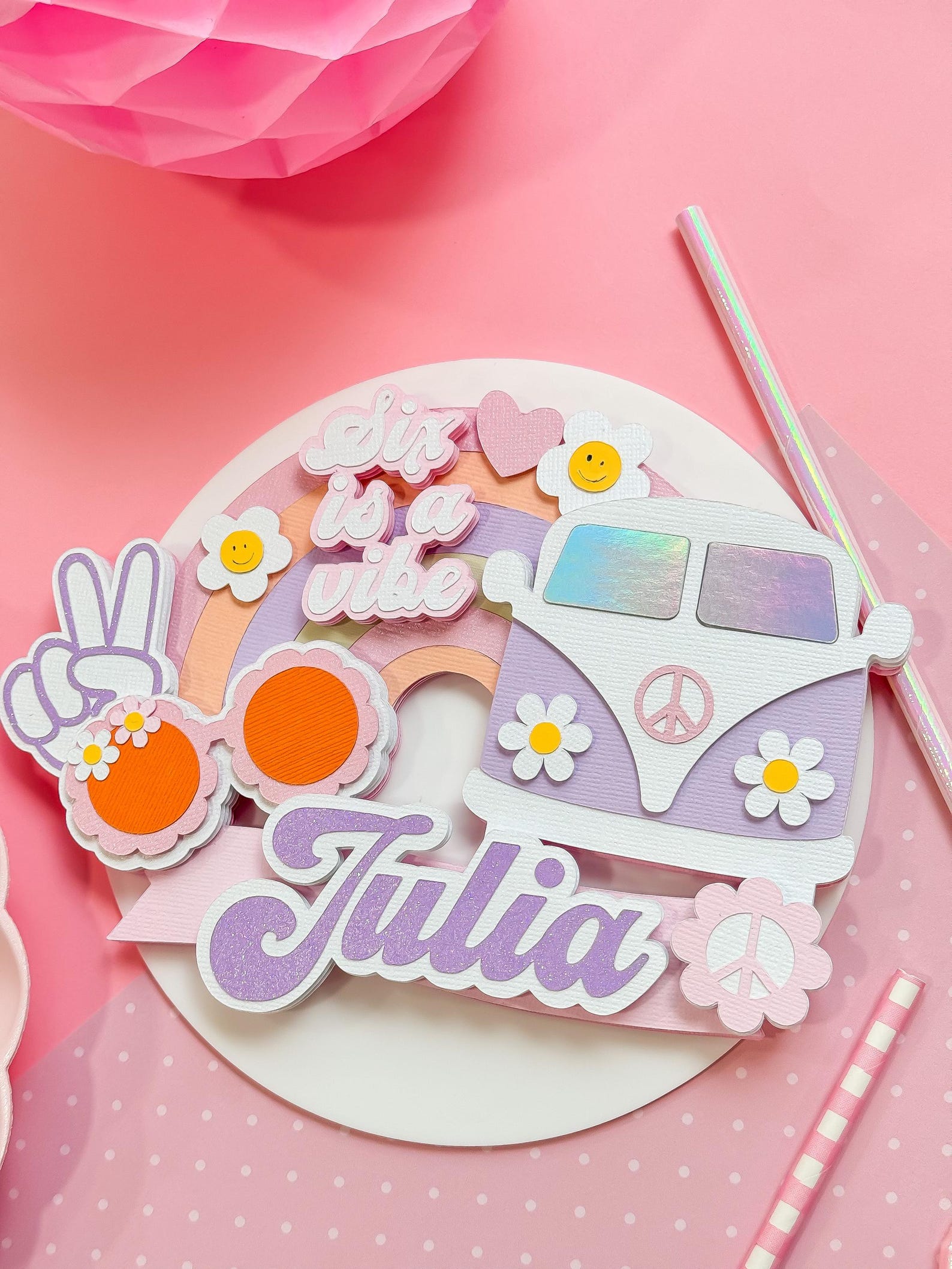 Groovy Cake Topper / Retro Groovy Party Decor - Etsy