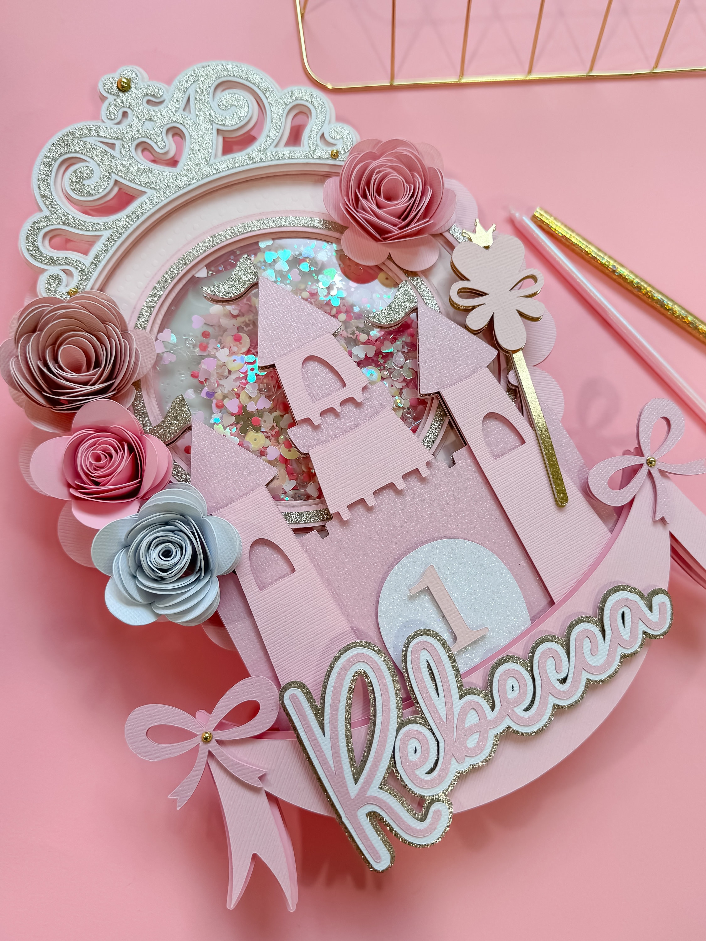 Princess Castle Cake Topper: Birthday Party Decoration - Etsy