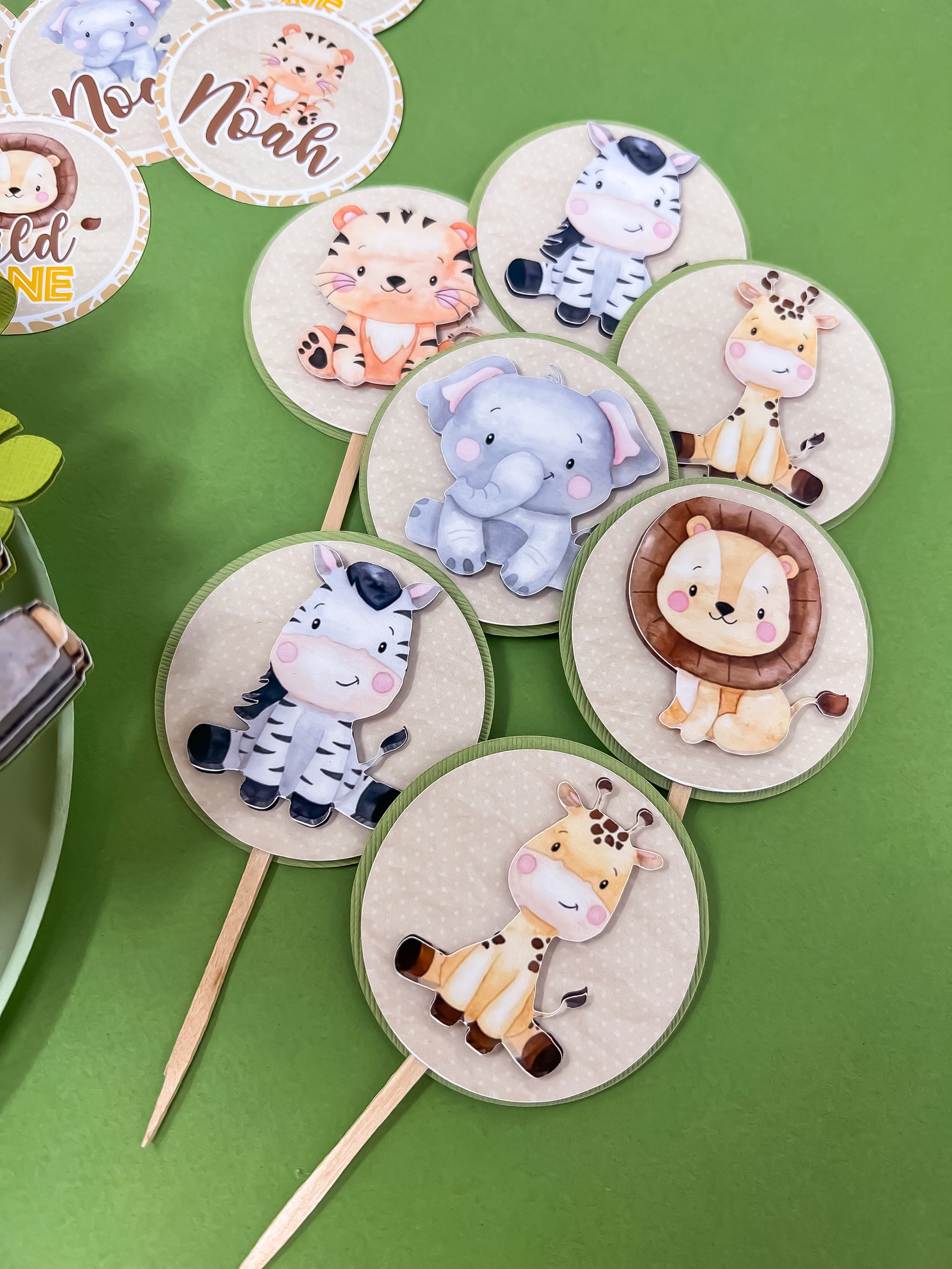 Safari Cake Topper, Safari Birthday Theme Cake Topper - Etsy