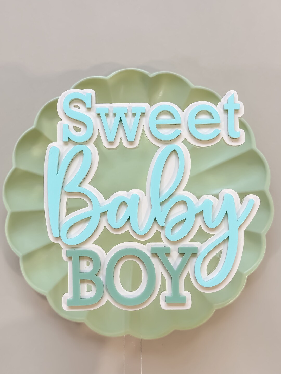 Sweet Baby Boy Cake Topper, Acrylic Topper - Etsy