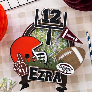 Football Birthday Cake Topper - Etsy