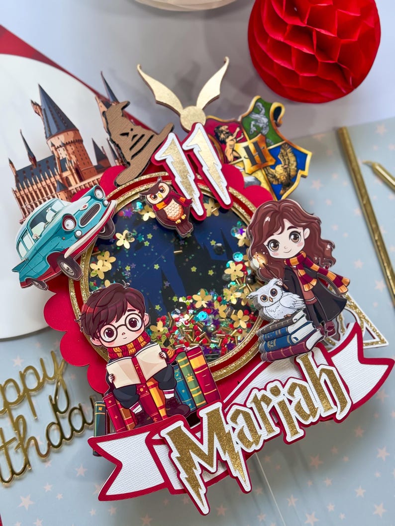 Harry Potter Birthday Cake Topper - Etsy