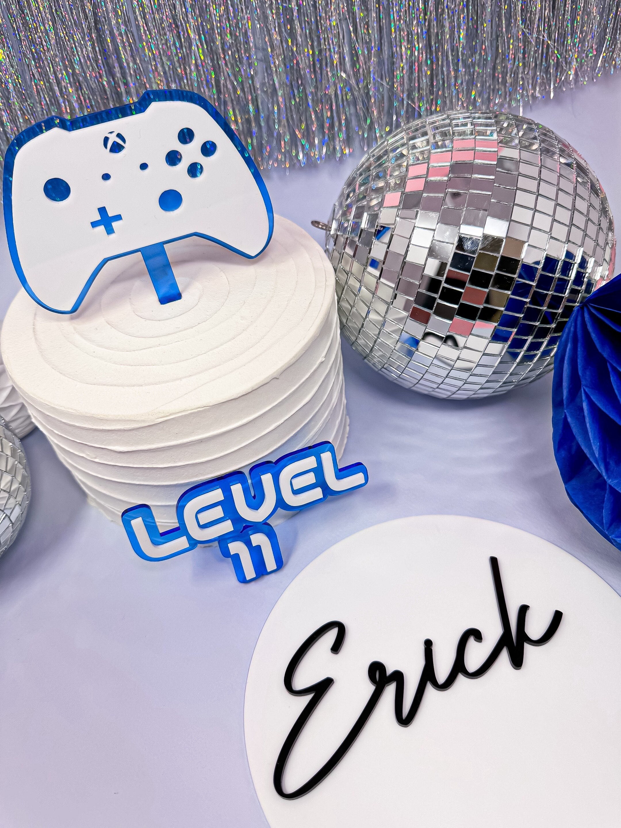 Gaming Controller Acrylic Cake Topper, Level up Gamers Topper - Etsy
