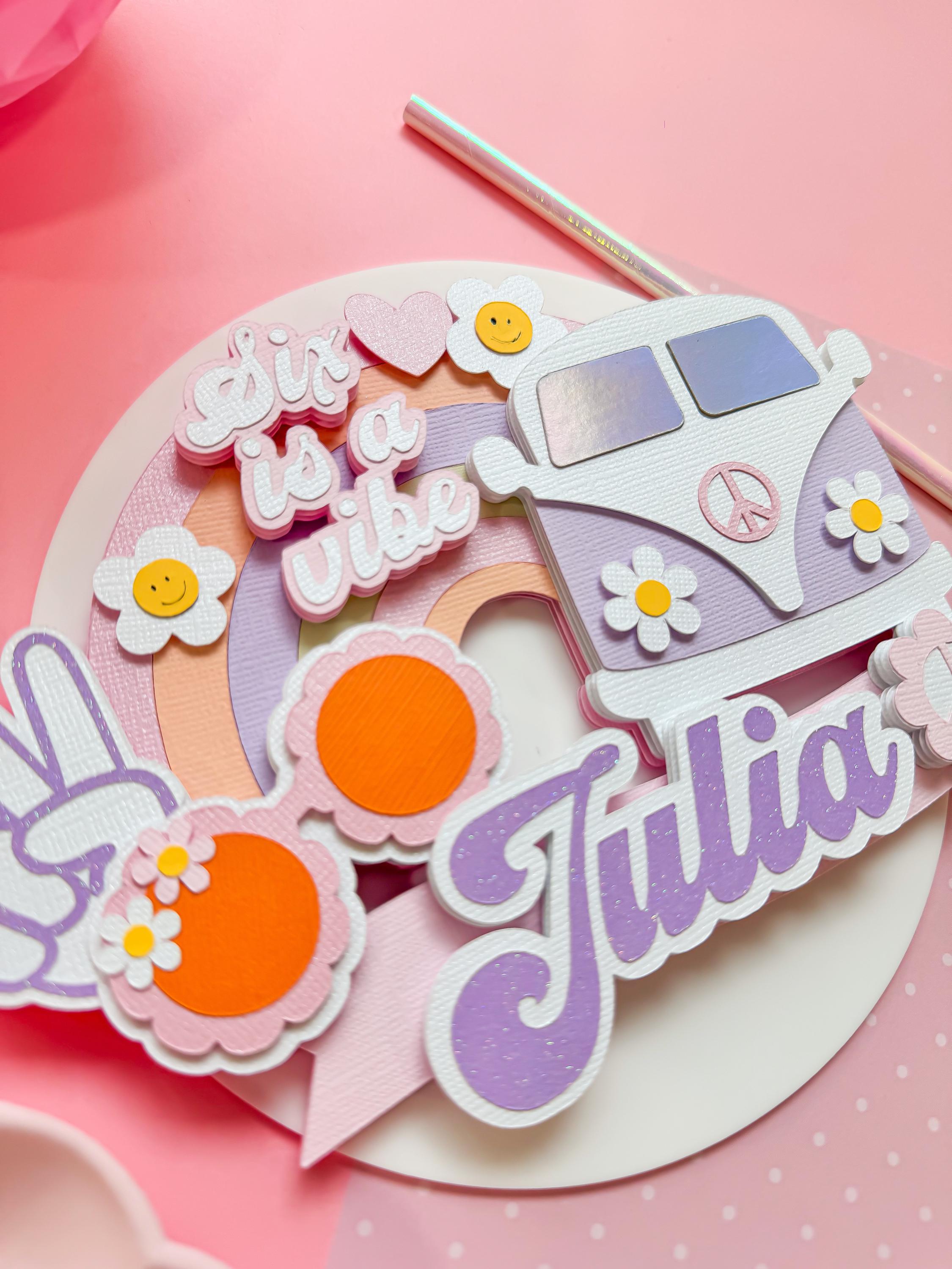 Groovy Cake Topper / Retro Groovy Party Decor - Etsy