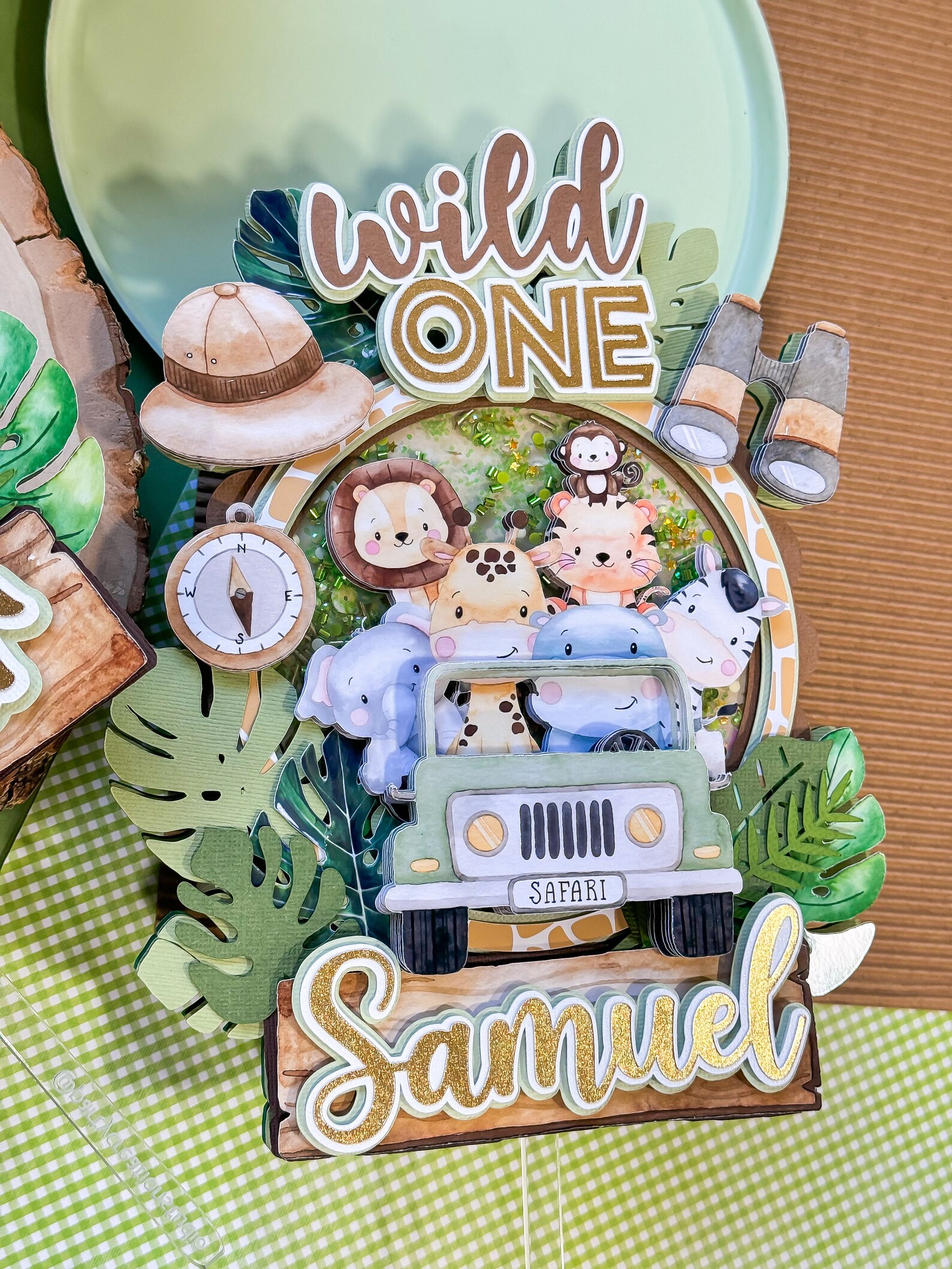 Safari Cake Topper, Safari Birthday Theme Cake Topper - Etsy