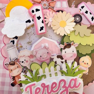 Cute Farm Cake Topper / Girly Farm Birthday Decor - Etsy