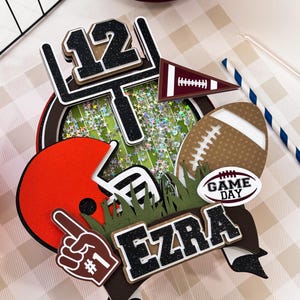 Football Birthday Cake Topper - Etsy