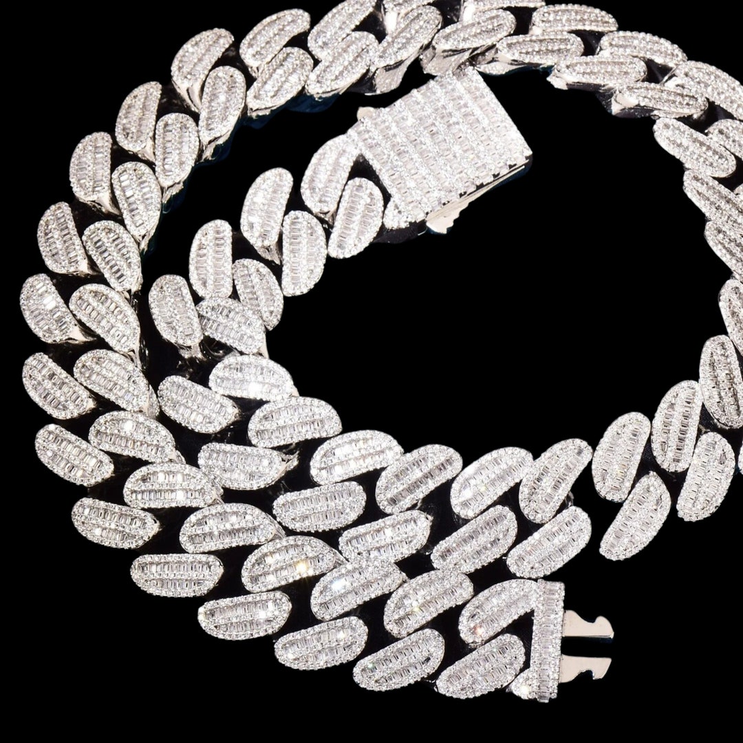 21mm Iced Out Chain, Hip Hop Chain Necklace, Heavy Chain for Men, Gift ...