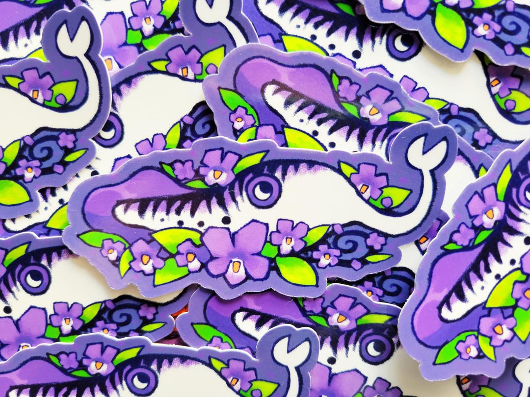 Tully Monster Violet Sticker | Dinosaur Themed Sticker | 3 Inch / 7.5 ...