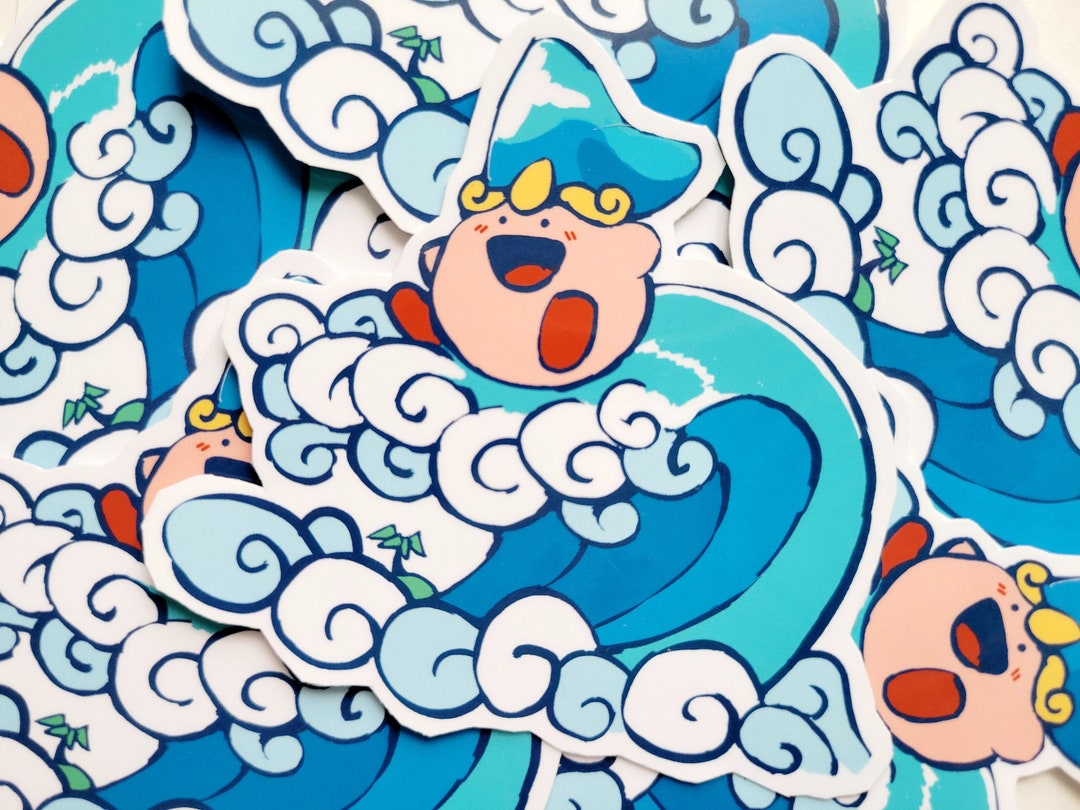 Big Wave Kirby Sticker | 3 Inch / 7.5 Centimeter Vinyl Water Resistant ...