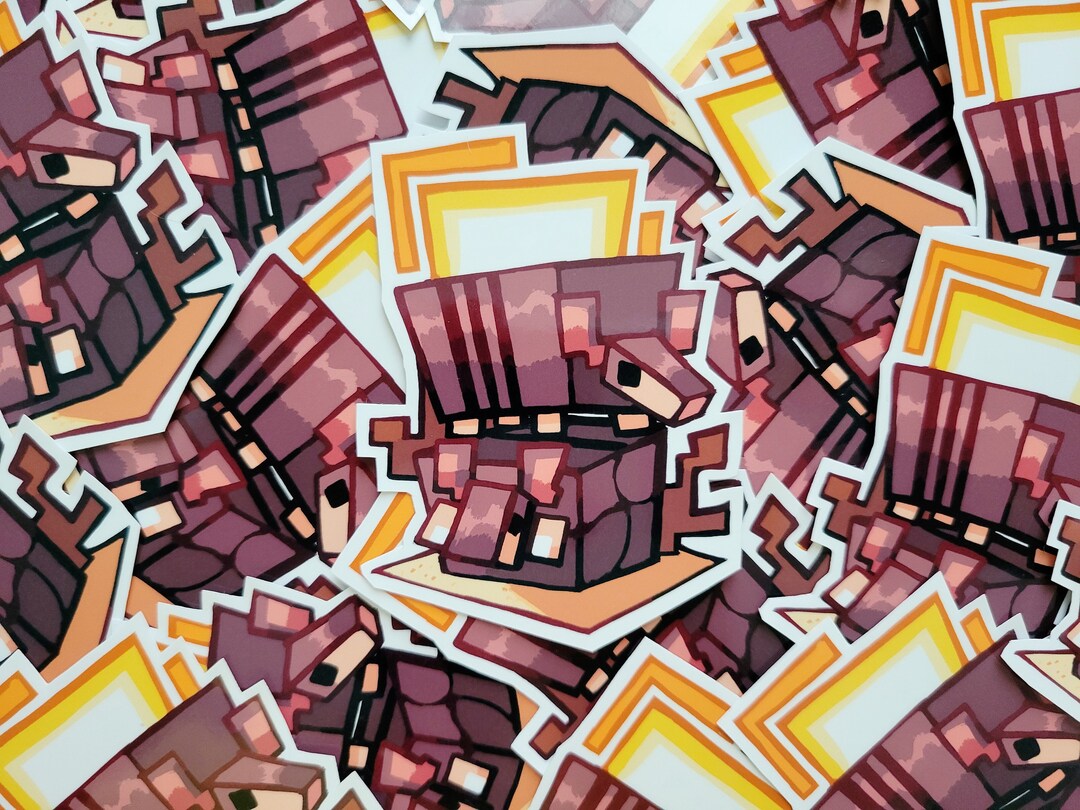 Armadillo Sticker | Unofficial Minecraft Themed Sticker | 3 Inch / 7.5 ...