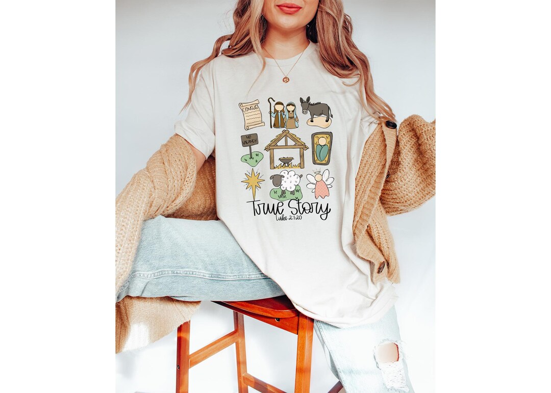 True Story Nativity Christmas Shirt, Christmas Jesus Shirt,jesus ...