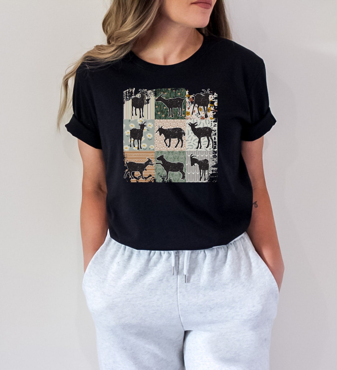 Retro Boho Goat Shirt, Farm Life T Shirt, Goat Lover Gift, Goat T Shirt ...