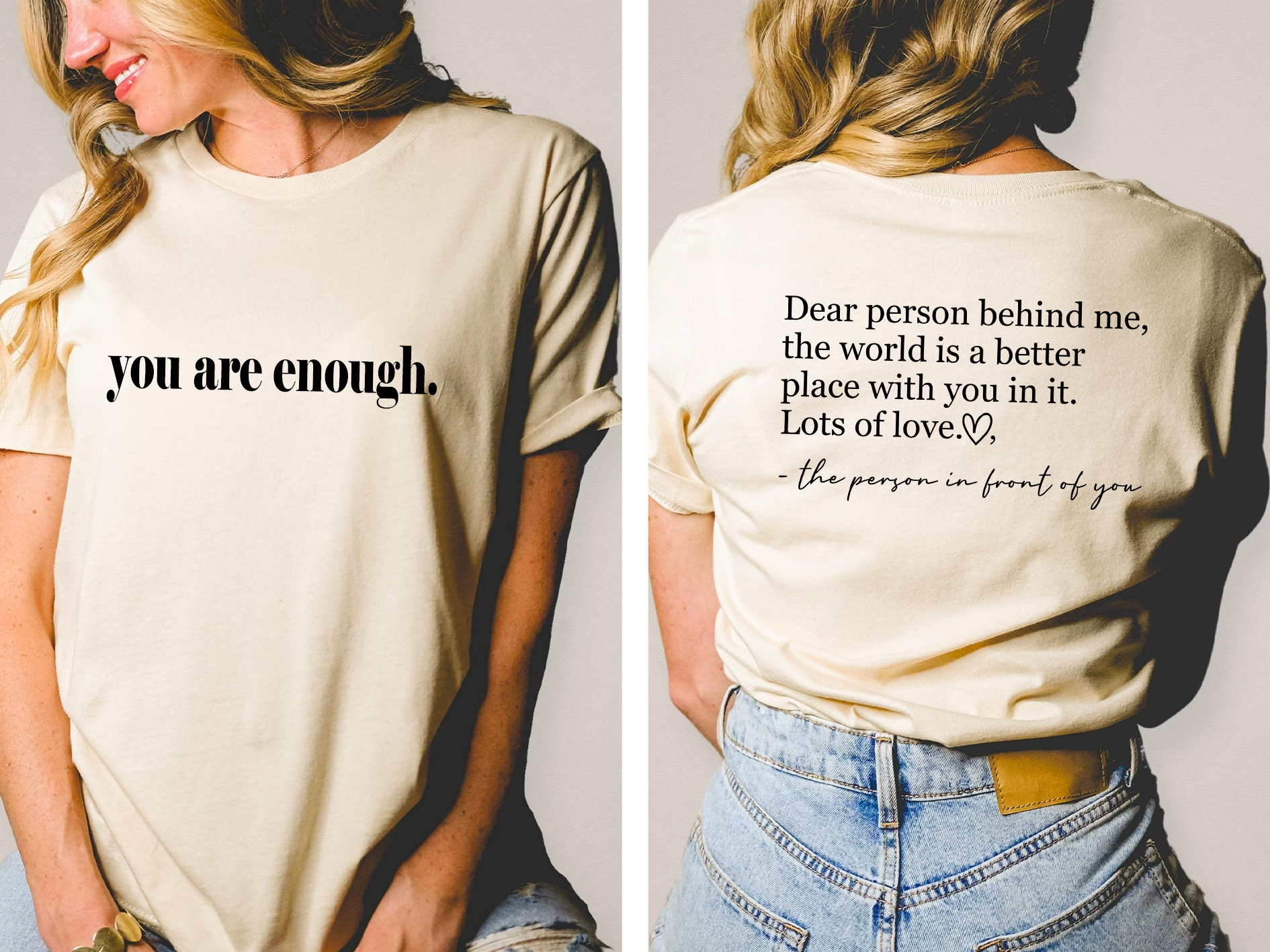 Dear Person Behind Me Front and Back Shirt, Mental Health Shirt ...