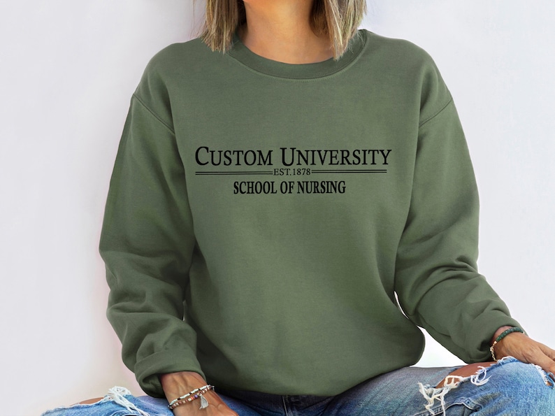 Custom University Sweatshirt, Custom College Sweatshirt, Personalized ...
