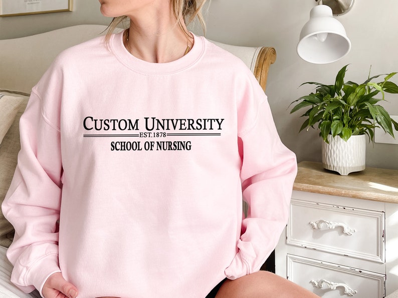 Custom University Sweatshirt, Custom College Sweatshirt, Personalized ...