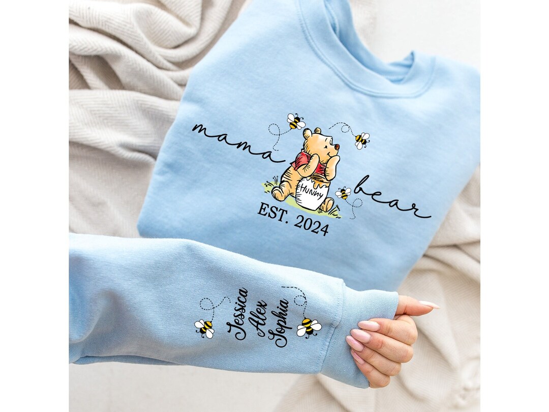 Custom Mama Sweatshirt, Mama Est With Kids Name on Sleeve Sweatshirt ...