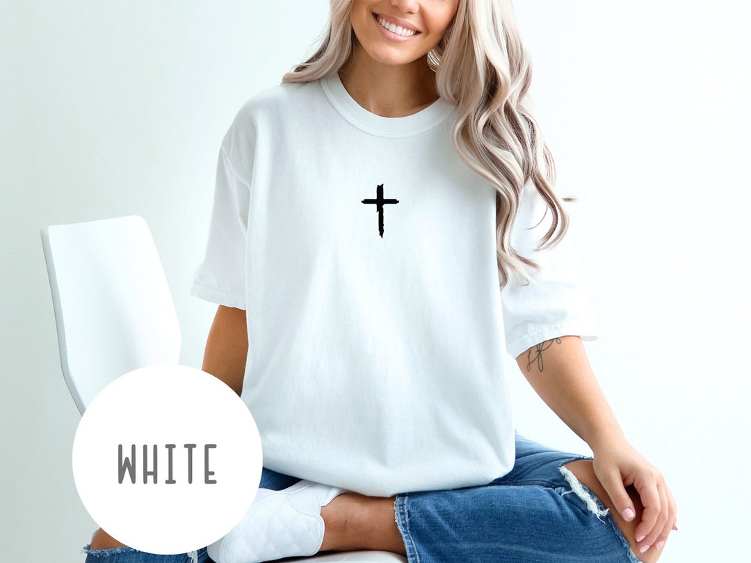 Comfort Colors Christian Cross Shirt, Gifts for Christians, Minimal ...