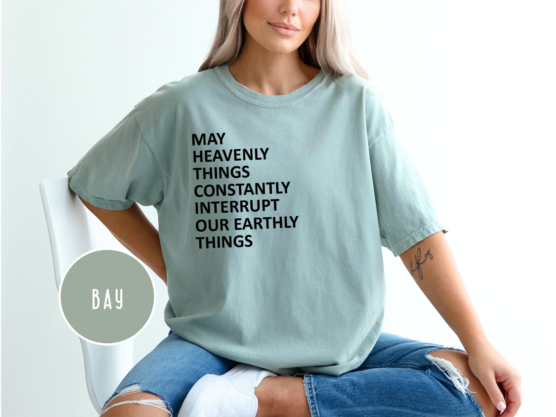 May Heavenly Things Shirt, Christian Lyrics Shirt, May Heavenly Things ...