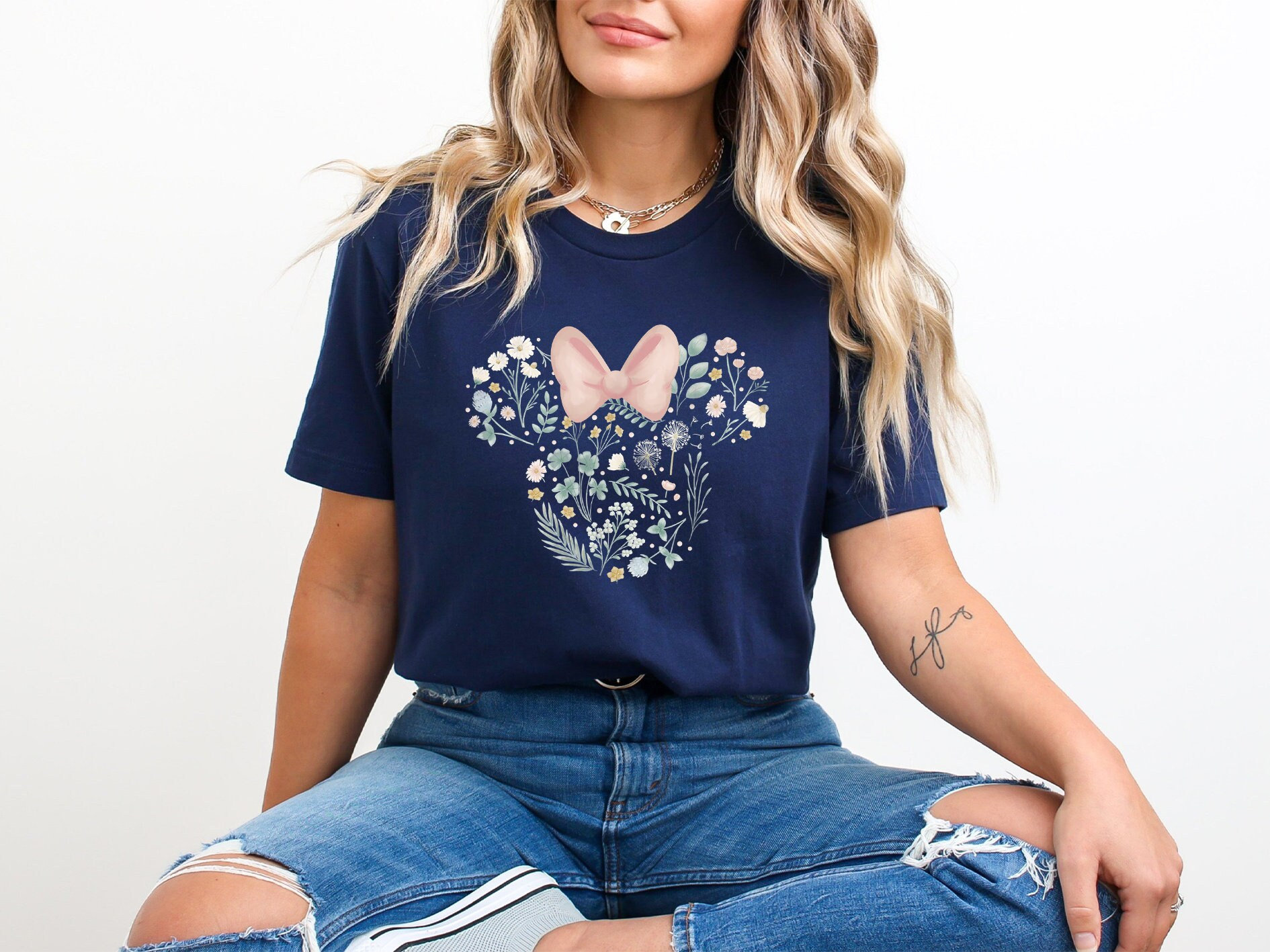 Disney Minnie Mouse Icon Spring Flowers Shirt, Epcot Flower and Garden ...