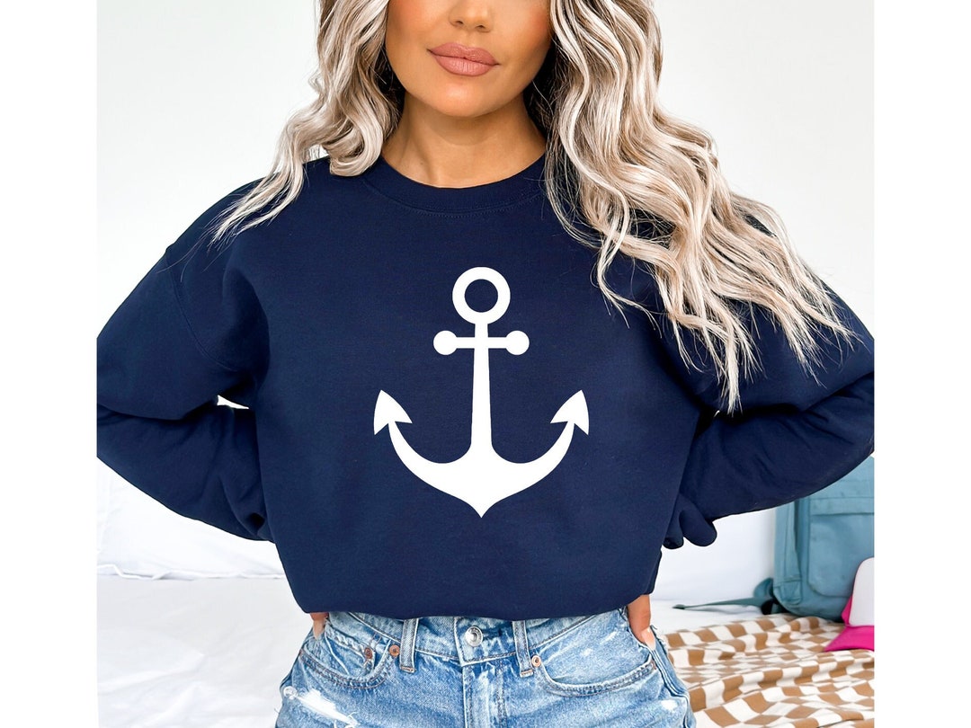 Anchor Sweatshirt, Vintage Anchor Sweatshirt, Anchor Shirt, Captain ...