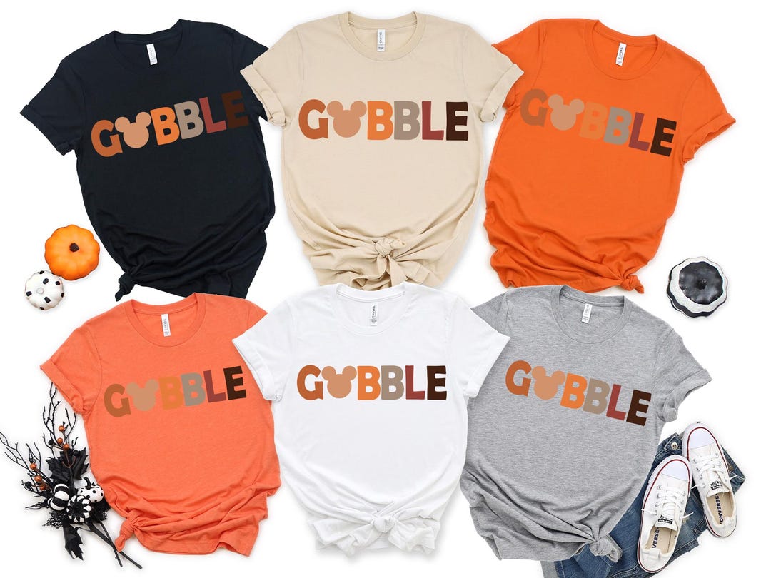 Disney Thanksgiving Family Shirt, Mickey Gobble Shirt, Thanksgiving ...