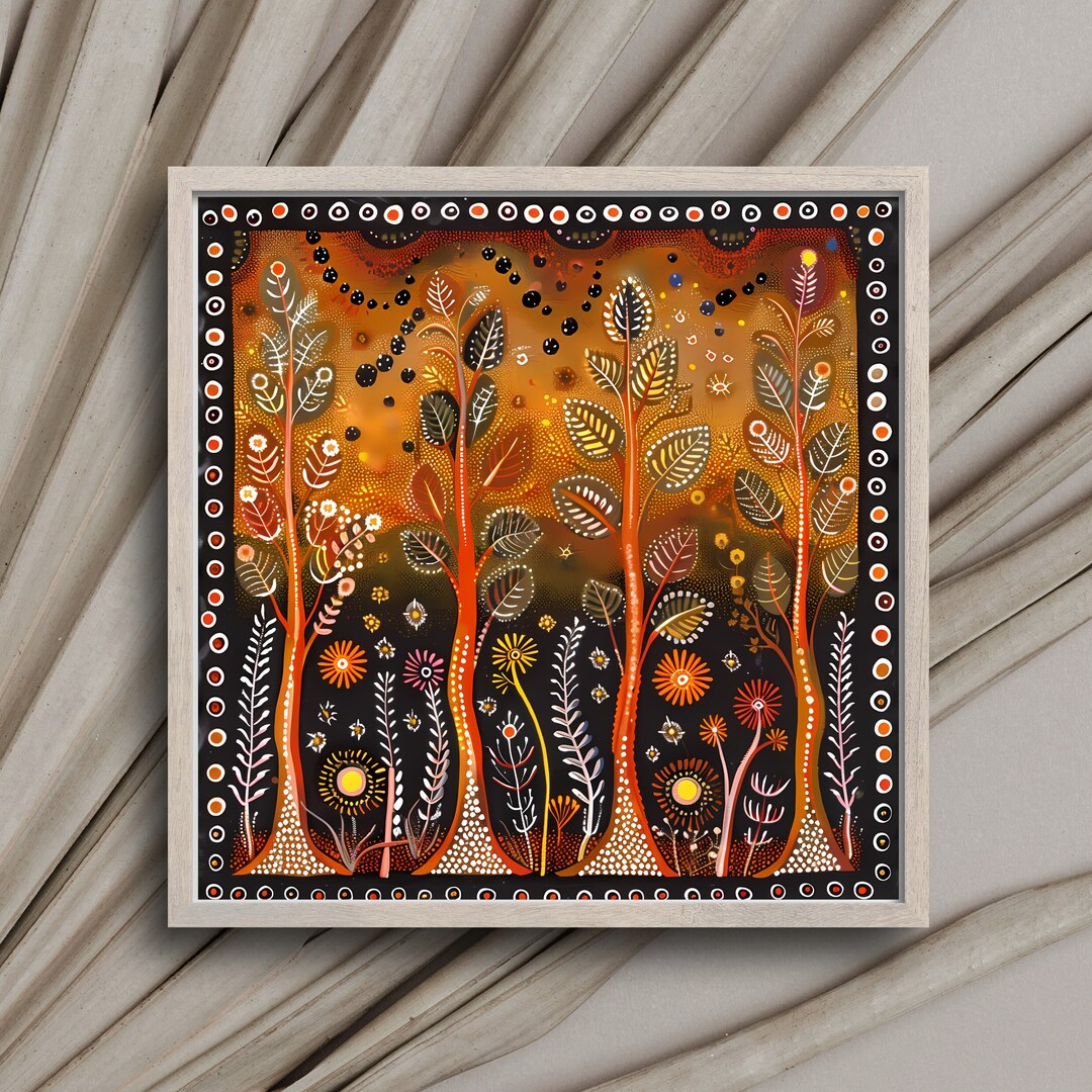 Aboriginal Trees Art Print, 300 DPI, Instant Download, Digital Wall Art ...