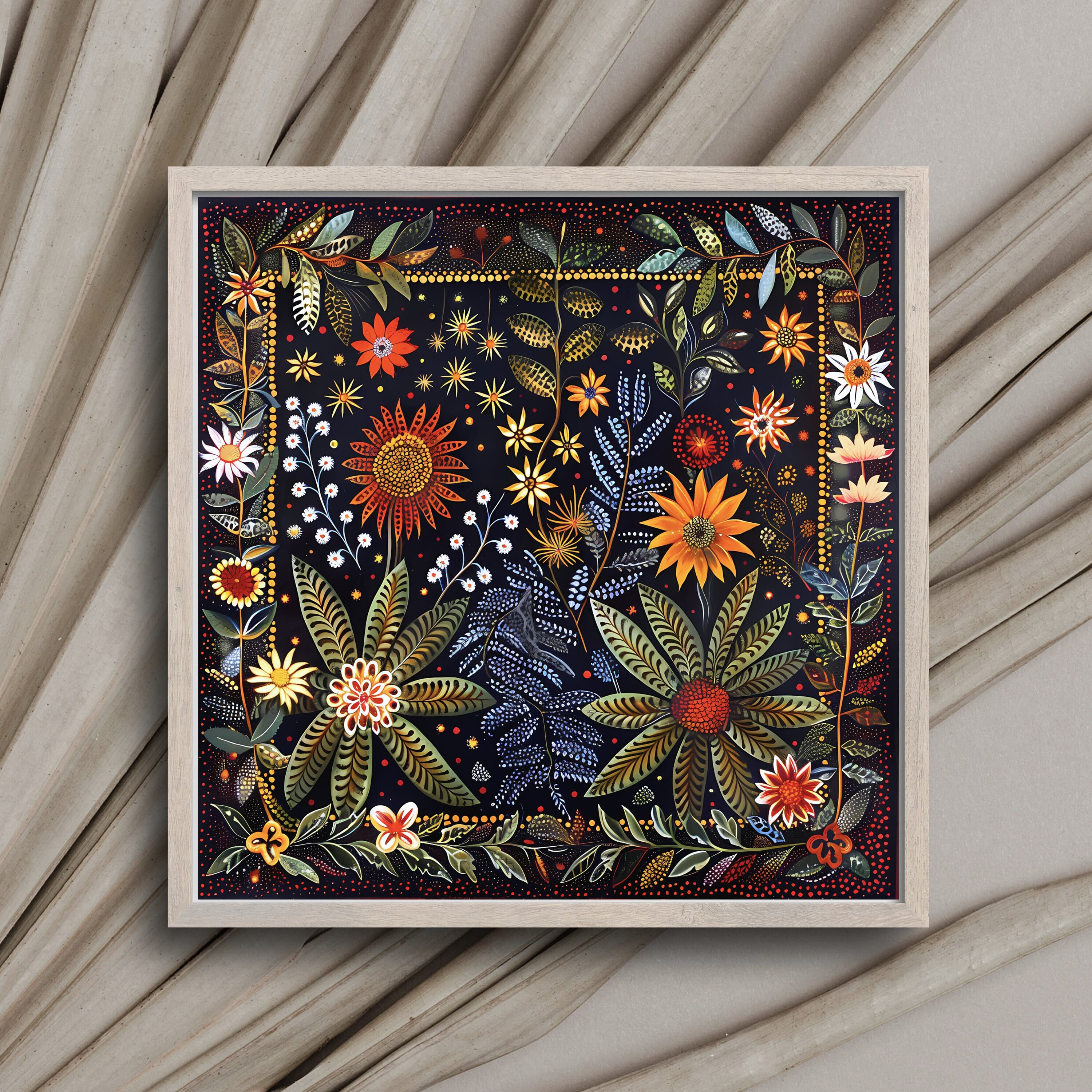 Aboriginal Floral Art Print, 300 DPI, Instant Download, Digital Wall ...