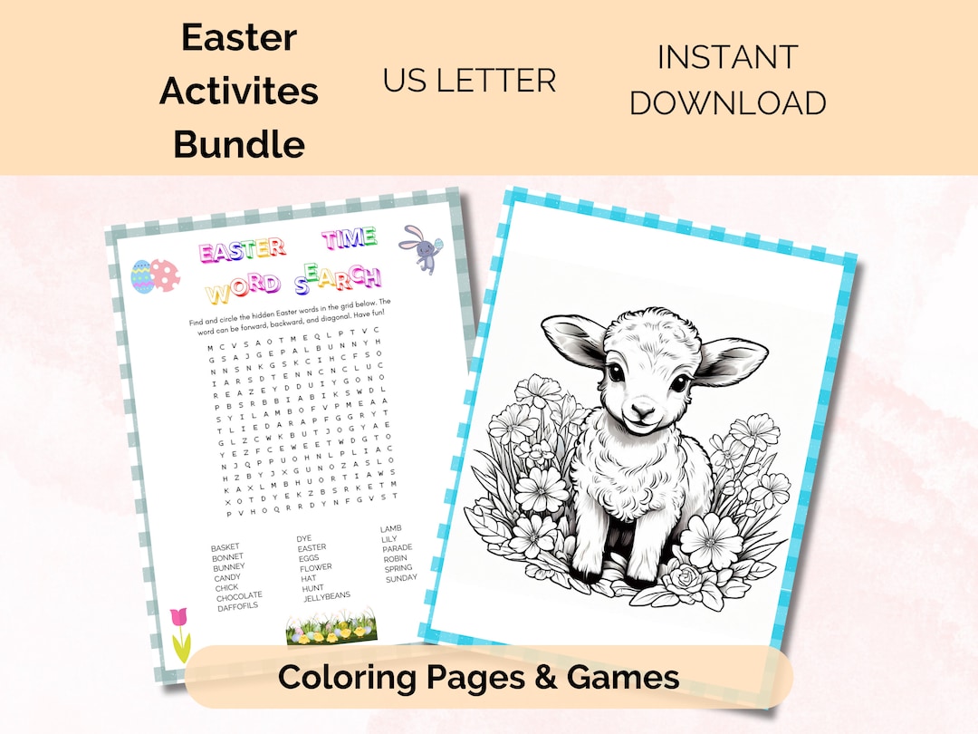 Easter Games Bundle | Printable Coloring Pages | Easter Activity ...