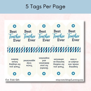 Teacher Appreciation Week Printable Gift Tag Bundle | Friends Teacher ...